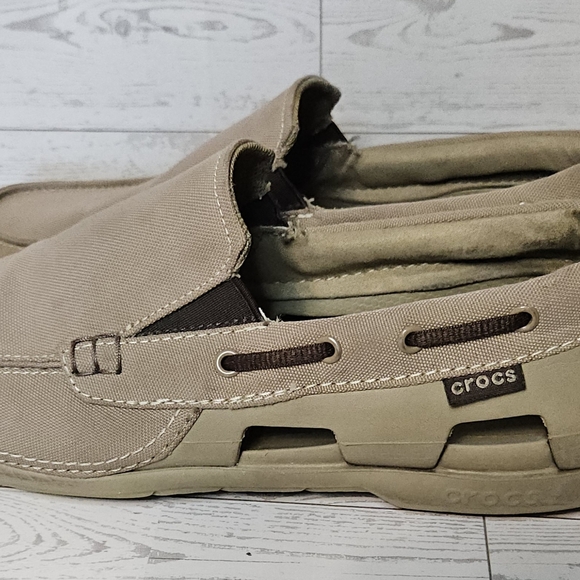 CROCS | Shoes | Crocs Mens Tan Loafers M | Poshmark